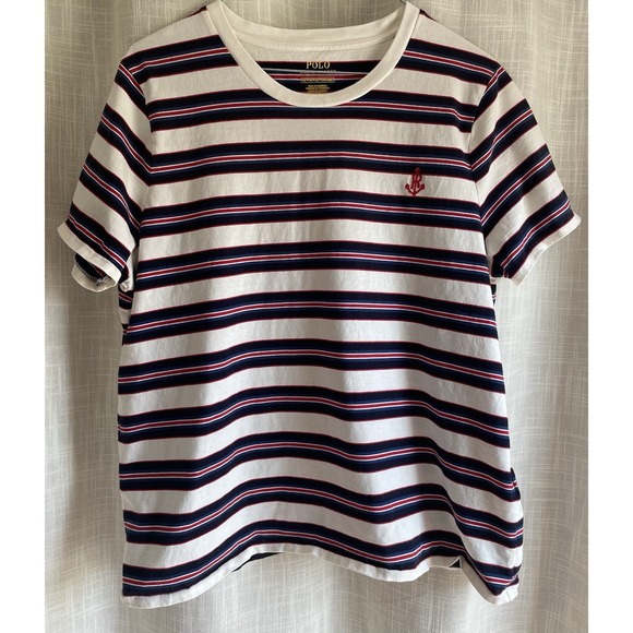 Polo Ralph Lauren | Tops | Polo Ralph Lauren Xl Striped T Shirt Blue ...